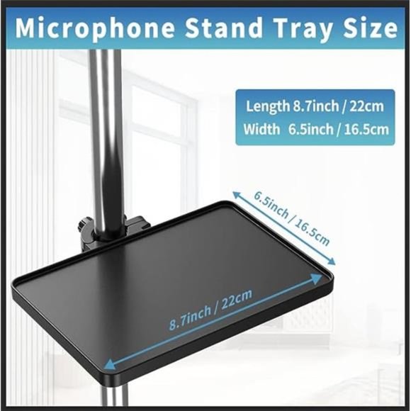 Other | Universal Microphone Stand Tray Adjustable Mic Stand Tray Clamp ...